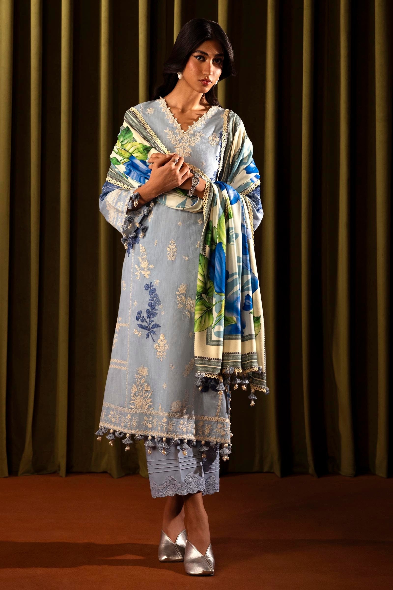 Sana Safinaz | Muzlin Winter 2024 | M243-015A-3CP – Sakeena London